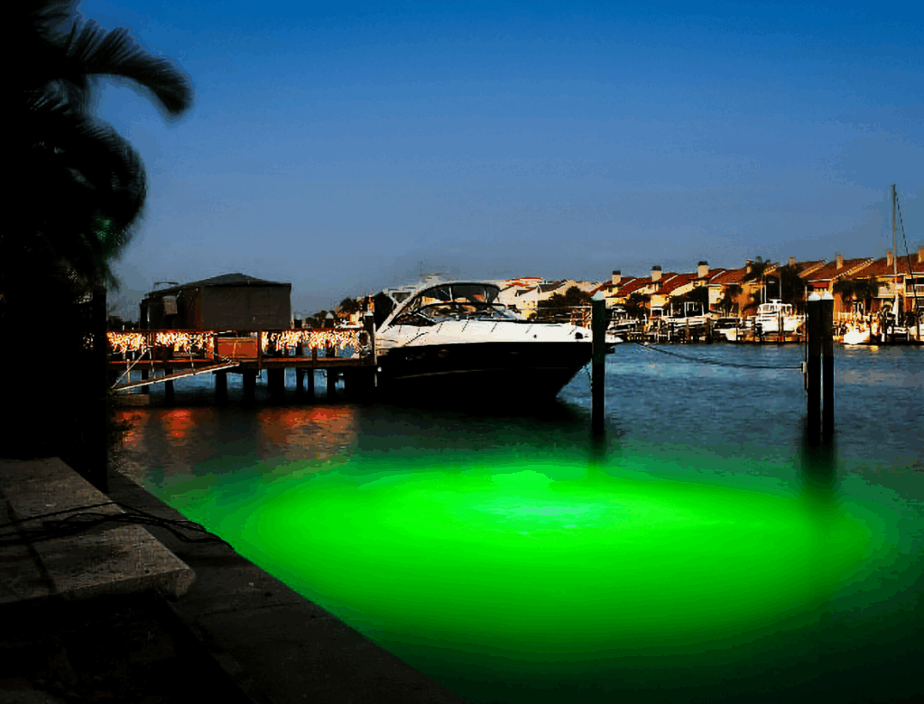 How Green Light Enhances Ambiance on Your Dock - Incredible Underwater LED Lighting
